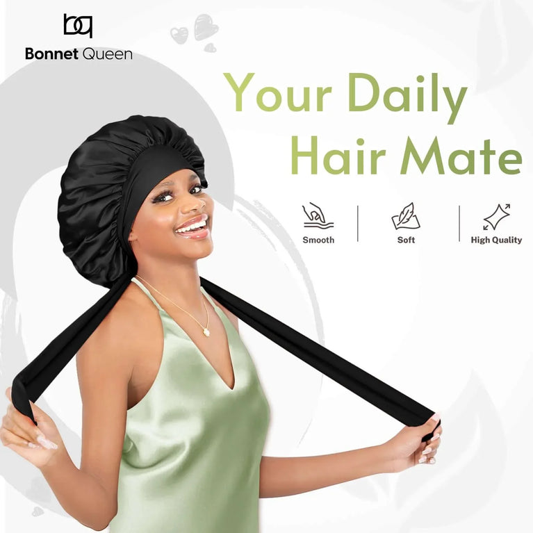 Silk Satin Bonnets with Tie – BONNET QUEEN