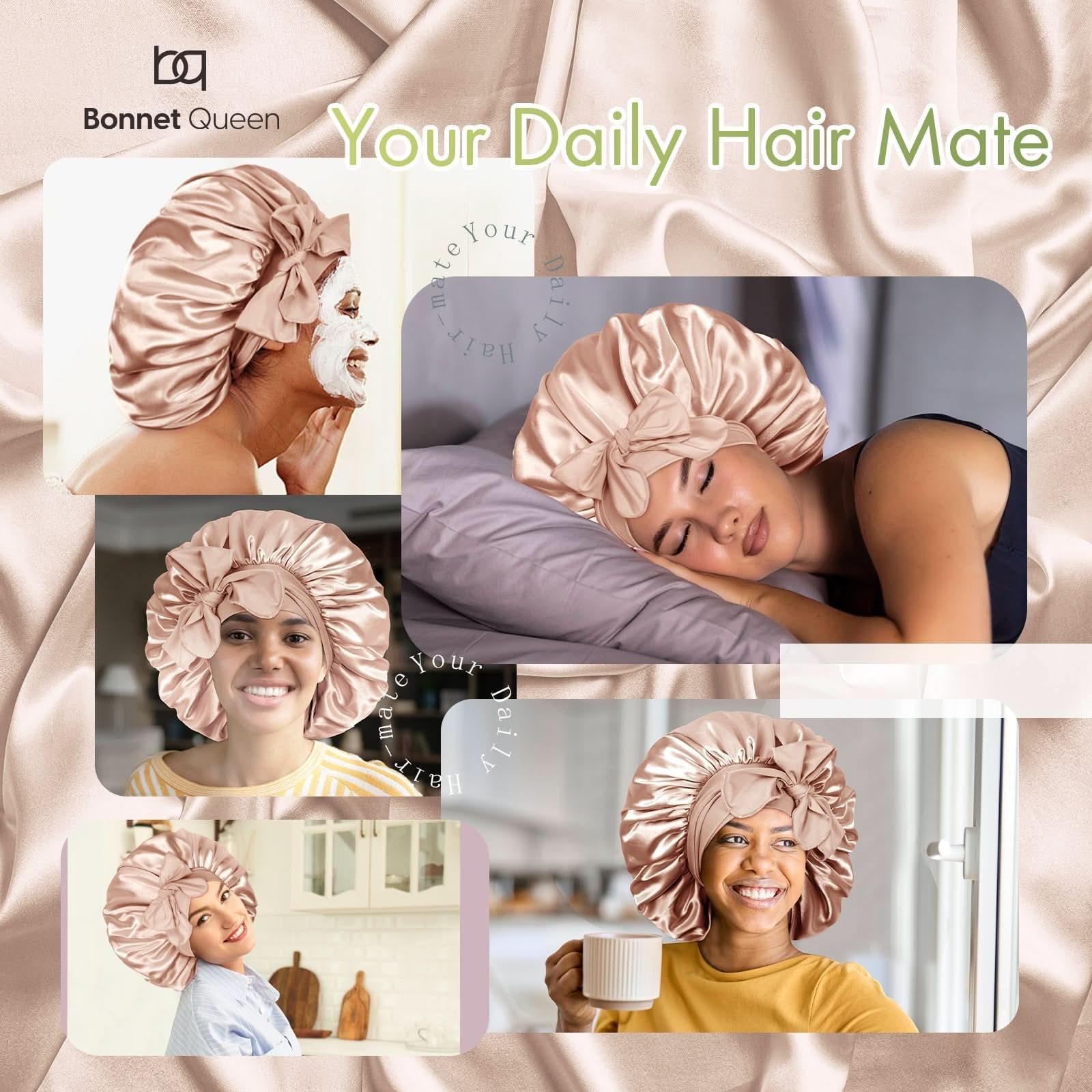 Bonnet Queen Women's Satin Bonnet for Curly Hair – BONNET QUEEN